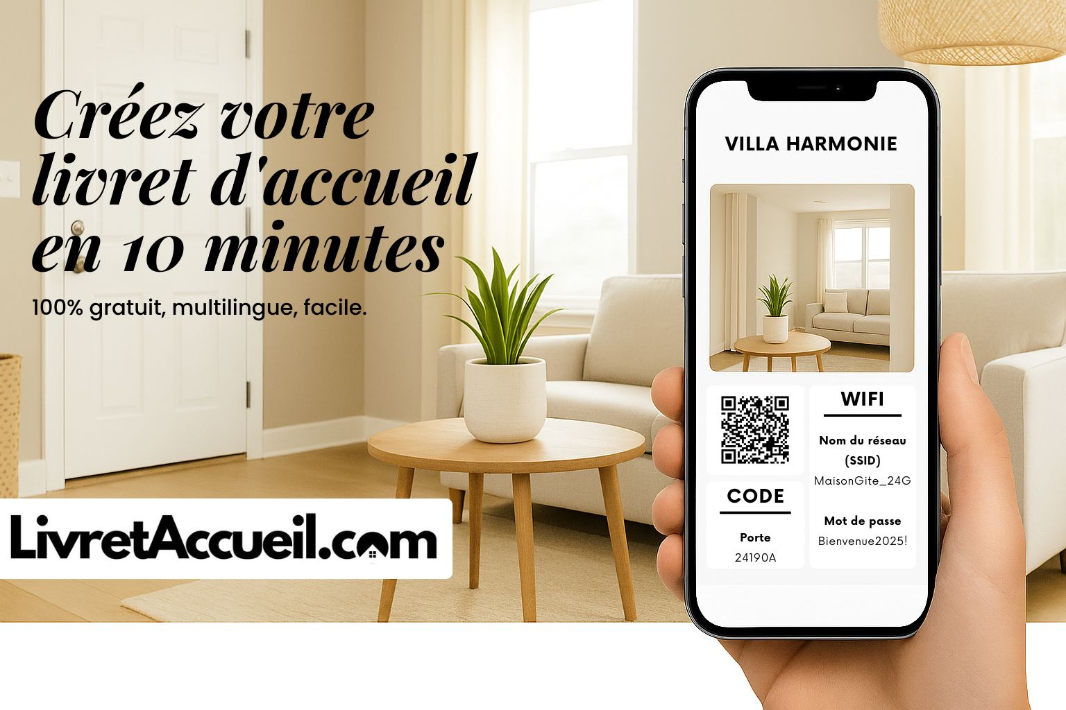 Modèle gratuit de Livret d'Accueil Airbnb en PDF - Livret Accueil